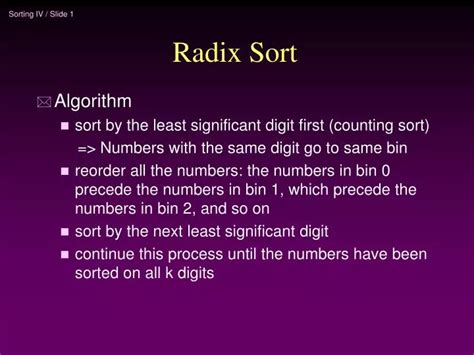 PPT Radix Sort PowerPoint Presentation Free Download ID 2574213