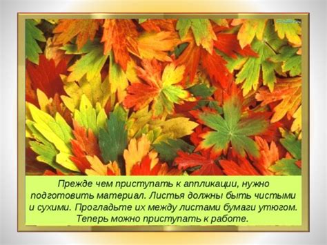 Аппликация из осенних листьев презентация онлайн