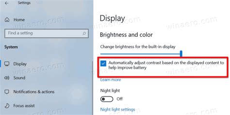 Disable Content Adaptive Brightness Control In Windows 10
