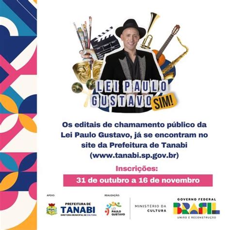 Participe Lei Paulo Gustavo Prefeitura De Tanabi Sp