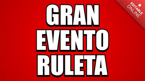 Gran Evento Ruleta Generador De Efectos De Texto