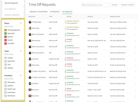 Process Time Off Requests When I Work Help Center