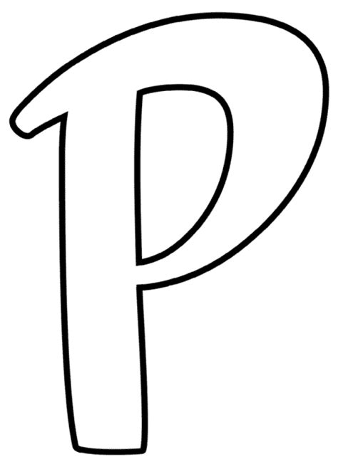 Printable Cursive Bubble Letter P