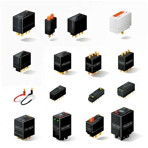 Relay Vector Set White Background Isolated A High Qual Premium Ai