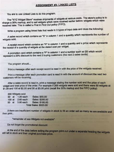 Solved Assignment 3 Linkedlists You Are To Use Linked Lists
