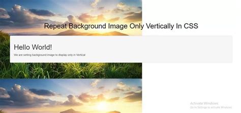 How To Repeat Background Image Vertically In CSS