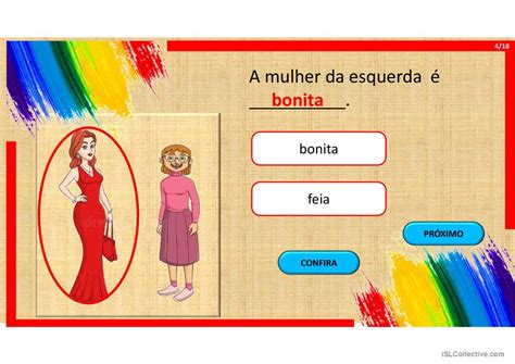 Descrições Físicas jogo English ESL powerpoints