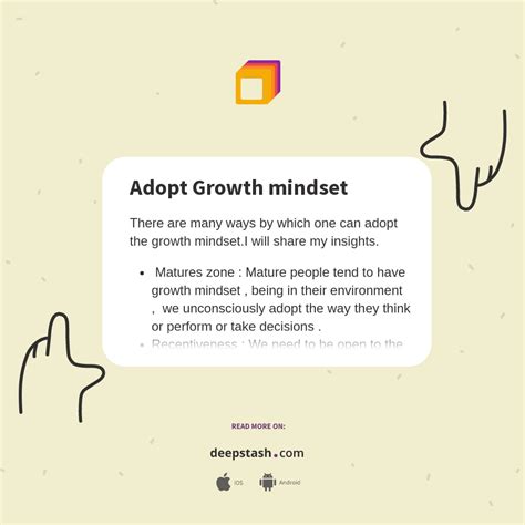 Adopt Growth Mindset Deepstash