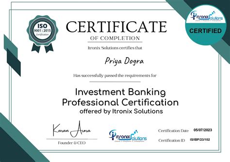 Investment Banking Professional Certification