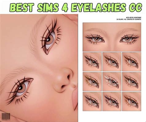 21 Gorgeous Sims 4 Eyelashes Cc Natural Lashes Realistic Lashes 3d