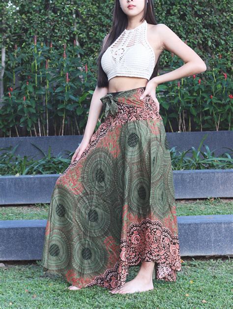 Breezy Boho Maxi Skirt Bohemian Clothing Gypsy Skirt Boho Chic Etsy