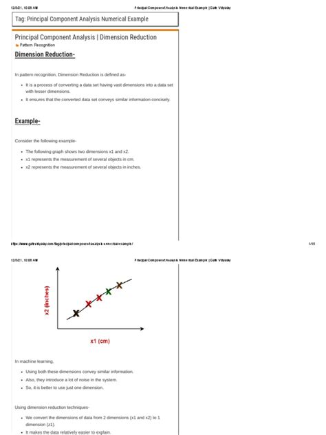 Principal Component Analysis Numericals Pdf Principal Component
