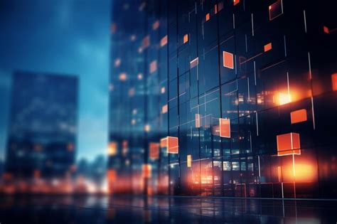 Premium Ai Image Building In Bokeh Lights Generative Ai