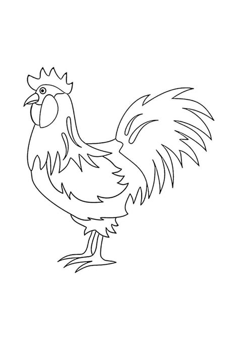 Раскраски Гордая птица Бесплатно найти раскраску Серьёзный петух Распечатать раскраски