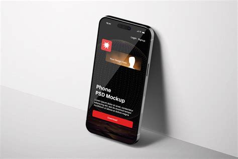 Realistic Mobile Smartphone Gadget Device Display Screen Mockup In Modern Minimal Scene 34447254 Psd