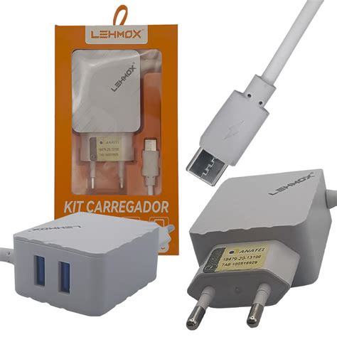Carregador Rápido Lehmox Tipo C USB 41a KaBuM