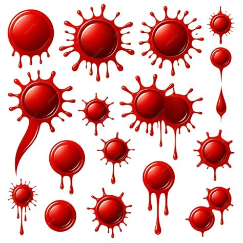 Una Colección De Dibujos De Sangre Sangre Sangre Y Sangre Vector
