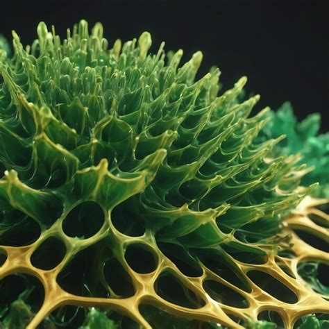 Premium Ai Image Green 3d Cymatics Background