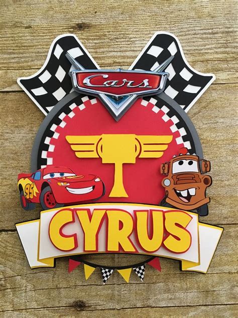 Cars Cake Topperlightning Mcqueen Cake Toppercars Theme Topper Etsy In 2024 Car Cake
