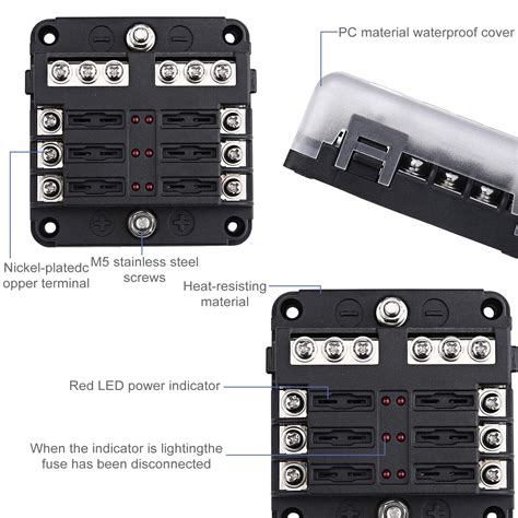 612 Blade Fuse Box Holder And Standard Blade Fuses Box For Car Camper
