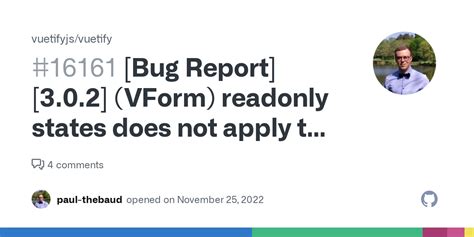 Bug Report Vform Readonly States Does Not Apply To Vselect