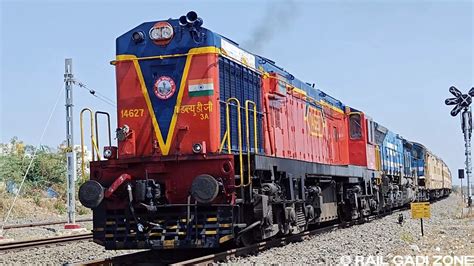 Rare Wdg3a Locomotive With Empty Icf Rake Wdg3a Recused Wdp4 Locomotive Railway Train Videos