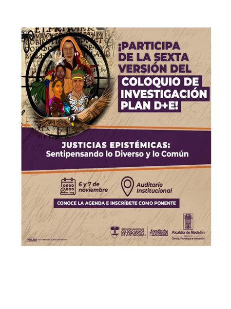 Sexta VersiÓn Del Coloquio De InvestigaciÓn Plande Pdf