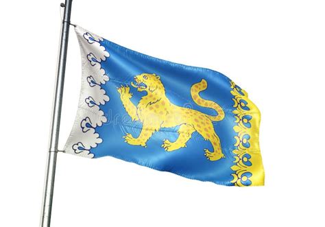 3D Flag of Pskov, Russia. stock illustration. Illustration of arms ...
