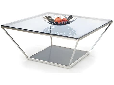 Table Basse Carrée Avec Plateau En Verre Fumé Imelda