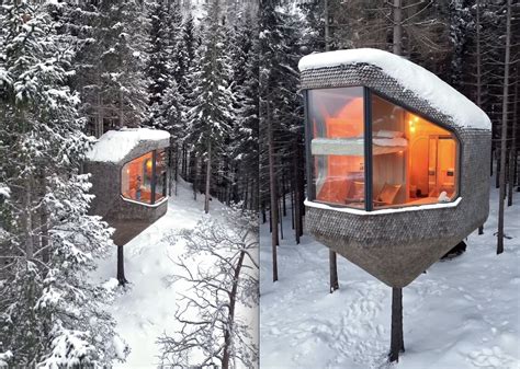 This Norwegian Woodnest Treehouse Is Next Level Cozy Unofficial