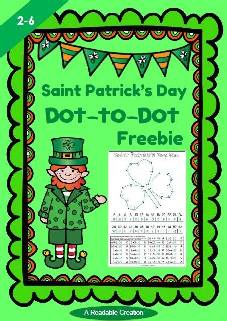 Saint Patricks Day Dot To Dot Math Freebie Math Freebie St Patricks