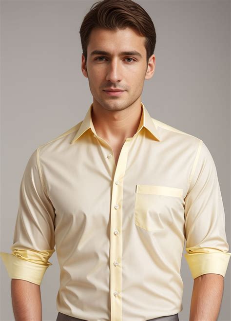 Spanish Business Analyst In Yellow Dress Shirt Pincel