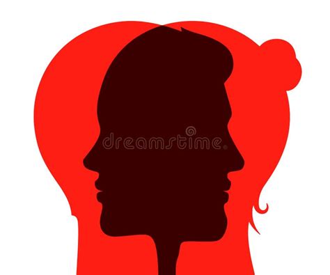 Overlapping Man And Woman Looking Thru Each Other Sexual Relations