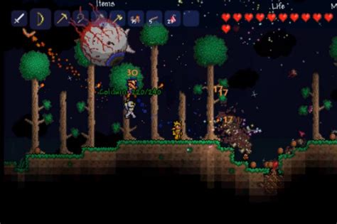 Guía de Terraria Cómo matar al Ojo de Cthulhu MODO NORMAL Terreno