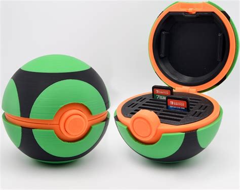 Dusk Ball Pokemon Poke Ball 3d Printed Switch 3ds Or Ring Holder Etsy