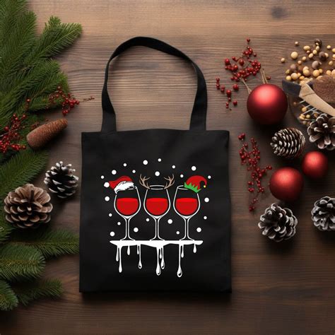 Weihnachten Wein Tragetasche Weihnachtsgeschenke Urlaub Etsy De