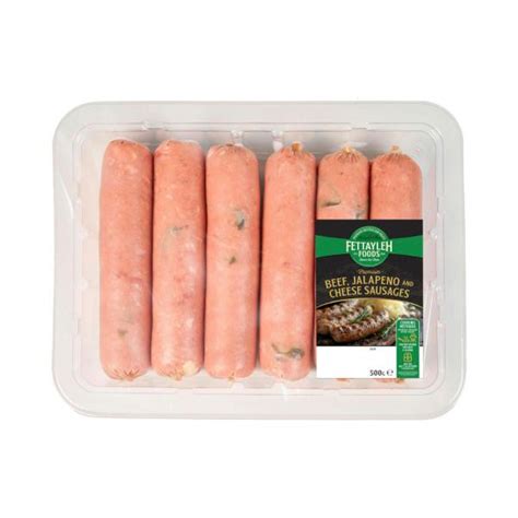 Buy Fettayleh Beef Jalapeno And Cheese Sausage 500g Coles