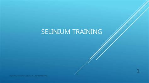 Selinium Training Ppt