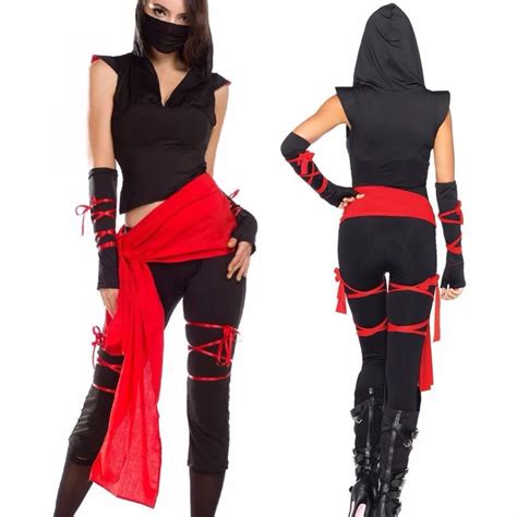 Womens Adult Halloween Fancy Deadly Spirit Pretend Ninja Samurai