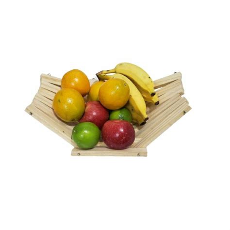Cesta Fruteira De Mesa Em Madeira Artesanal Shopee Brasil