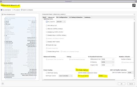000035996 versal vivado 2023 2 advanced io wizard fifo mode