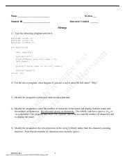 Lab Pdf Name Section Student Id Instructor S Initial Strings Type