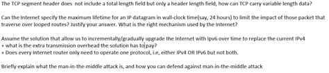 solved the tcp segment header does not include a total
