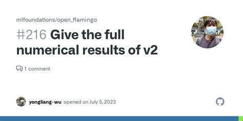 Give The Full Numerical Results Of V2 Issue 216 Mlfoundations Open