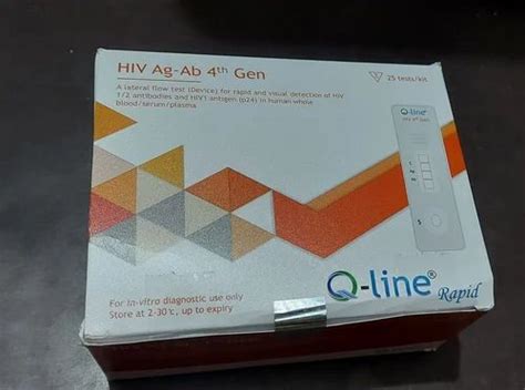 Q Line Hiv Ab Ag 4th Gen Hiv Rapid Test Kit Number Of Reactionsprepskit 25 Kits At Rs 780