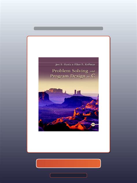 Problem Solving And Program Design In C 8th Edition By Jeri R Hanly