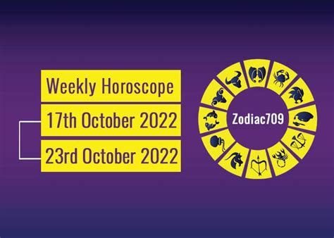 17th October To 23rd October Horoscope Weekly Horoscope