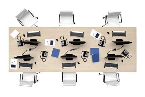 Office Table Group Work Top View High Quality Business Images
