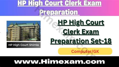 HP High Court Clerk Exam Preparation Set 18 Himexam Com
