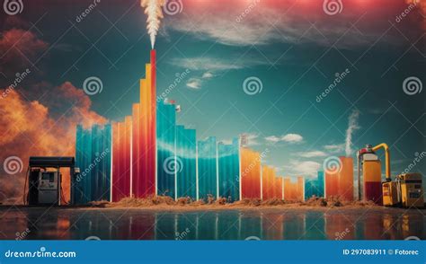 Graph On The Rise Of Fuels Stock Illustration Illustration Of Diagram